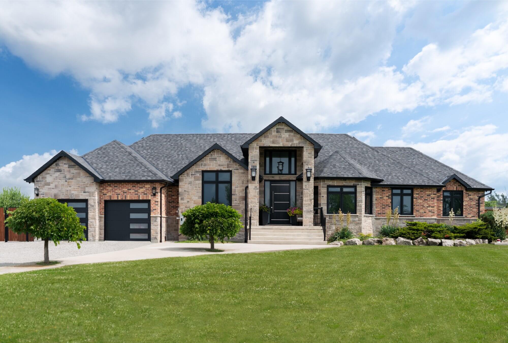 Contemporary Cherry Exterior Door with Stainless Inlays | Morgan| MASTERGRAIN